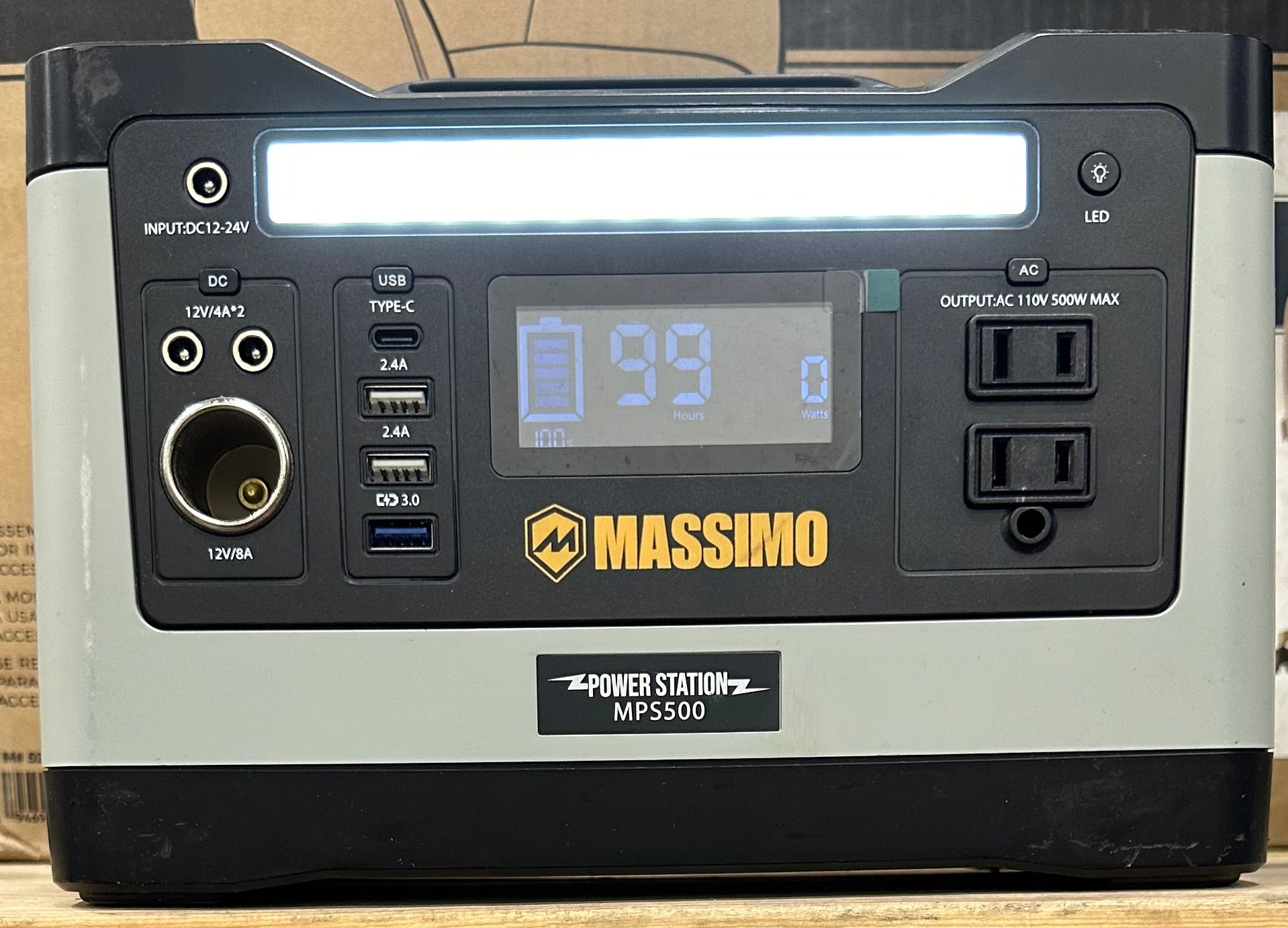 Massimo 500W 12V Portable Lithium Battery Power Station – Costless ...