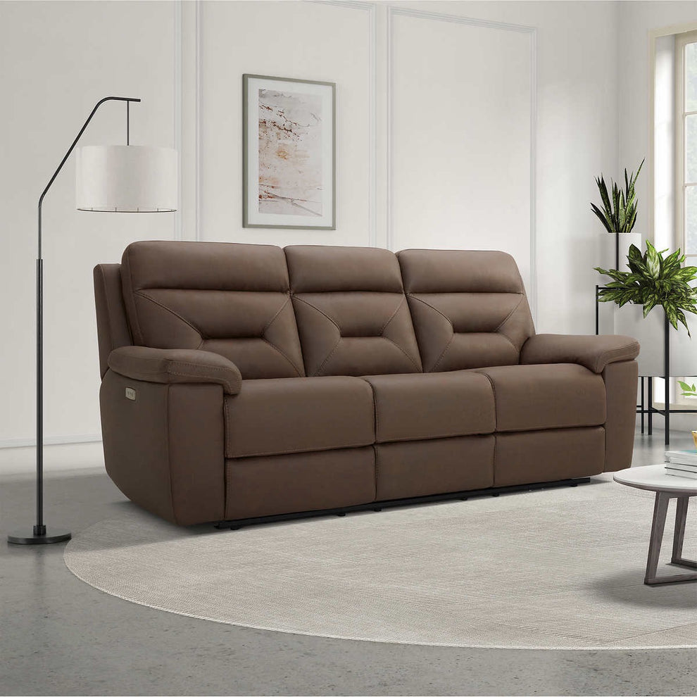 Lawton Fabric Power Reclining Sofa With Power Headrestsnull